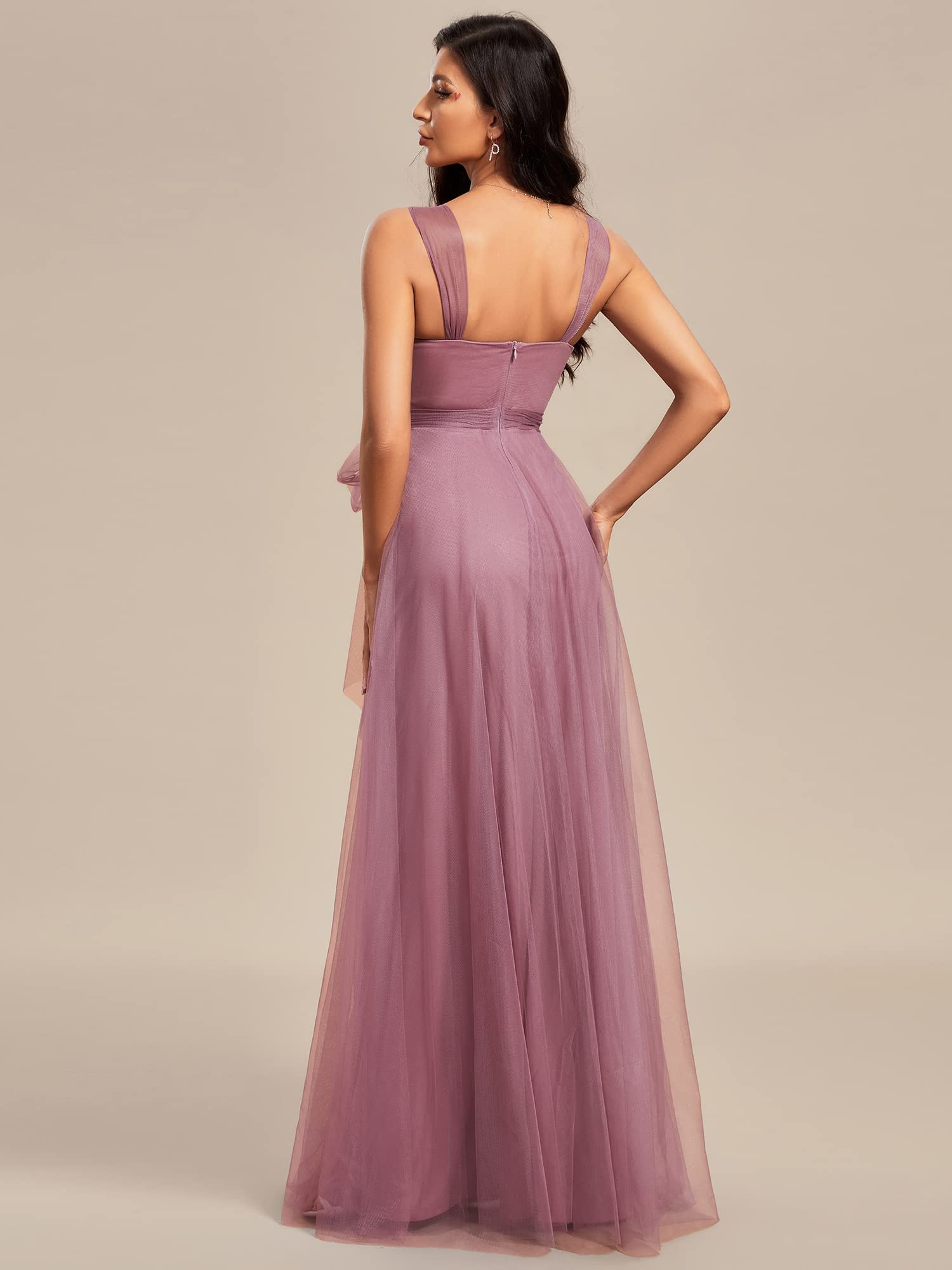 Ever-Pretty Women Elegant V Neck Sleeveless A Line Evening Cocktail Dress 04 Orchid