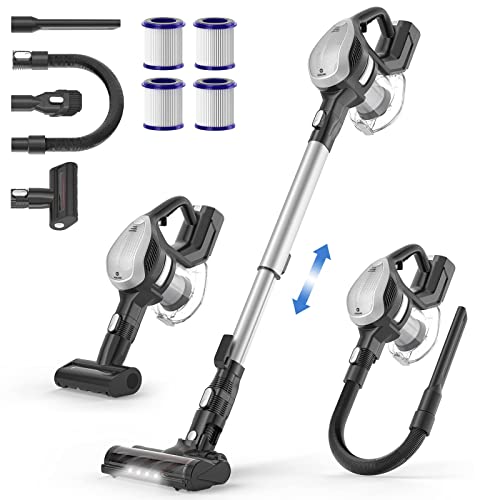 NEQUARE Cordless Vacuum Cleaner,10-in-1 Lightweight Stick Vacuum 25KPA Strong Suction 280W Brushless Motor,45Min Runtime 2500mAh Battery,Handheld Vacuum Cleaner 1.3L Dust Cup&LED Head for Floor Carpet