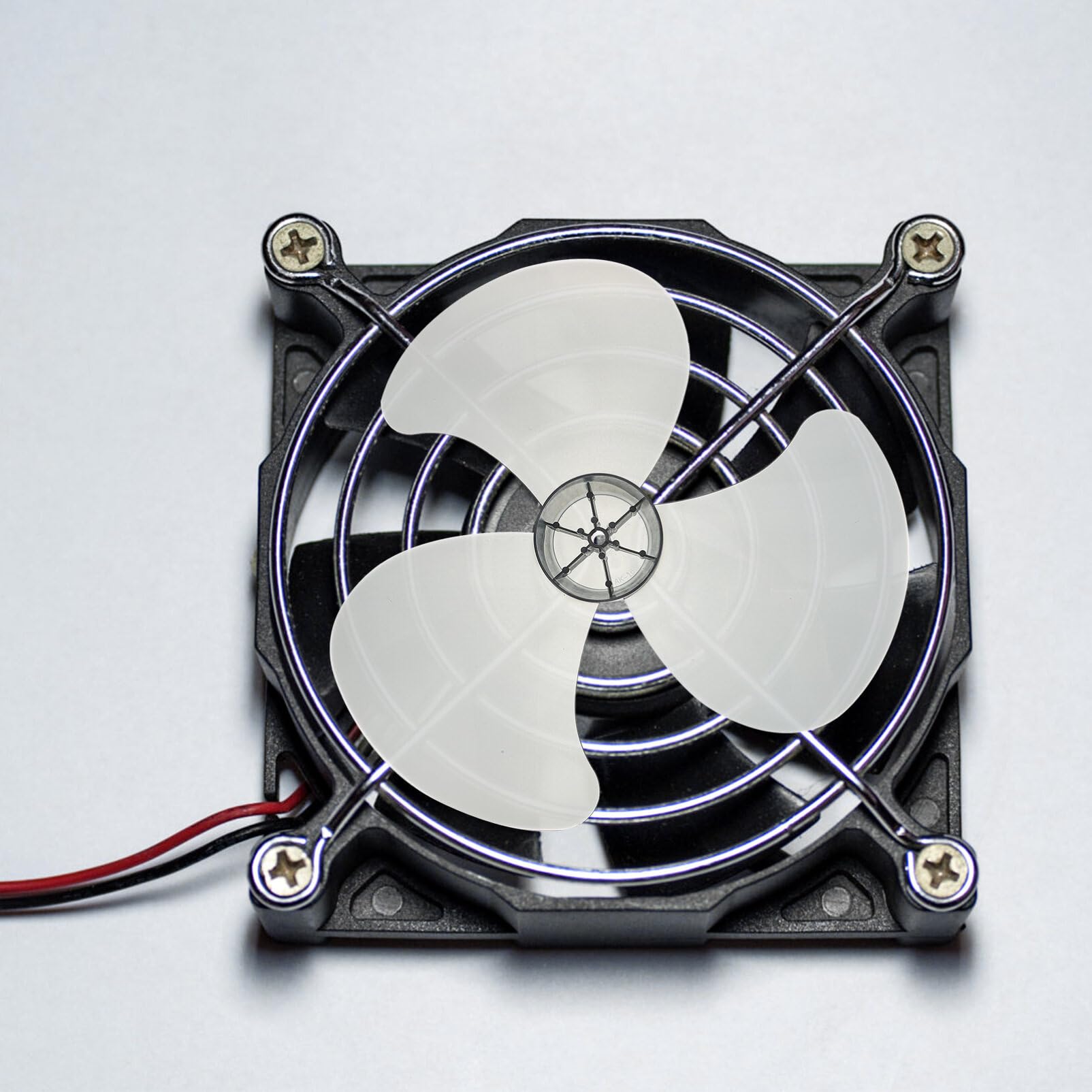DOITOOL Universal Plastic 3 Leaves Fan Blade Set 16 Inch Replacement Fan Blades with Nut Cover Electric Fan Leaves for Table Standing Pedestal Fan
