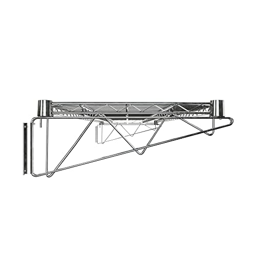 Krollen Industrial 18" x 60" Chrome Wire Wall Mount Shelf