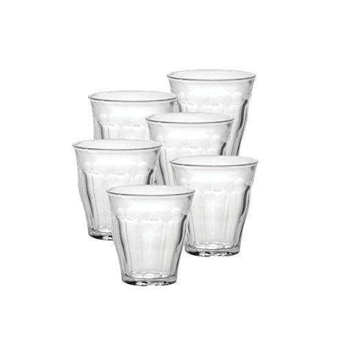 Duralex Made In France Picardie Clear Tumbler, Set of 6, 4-5/8 ounce