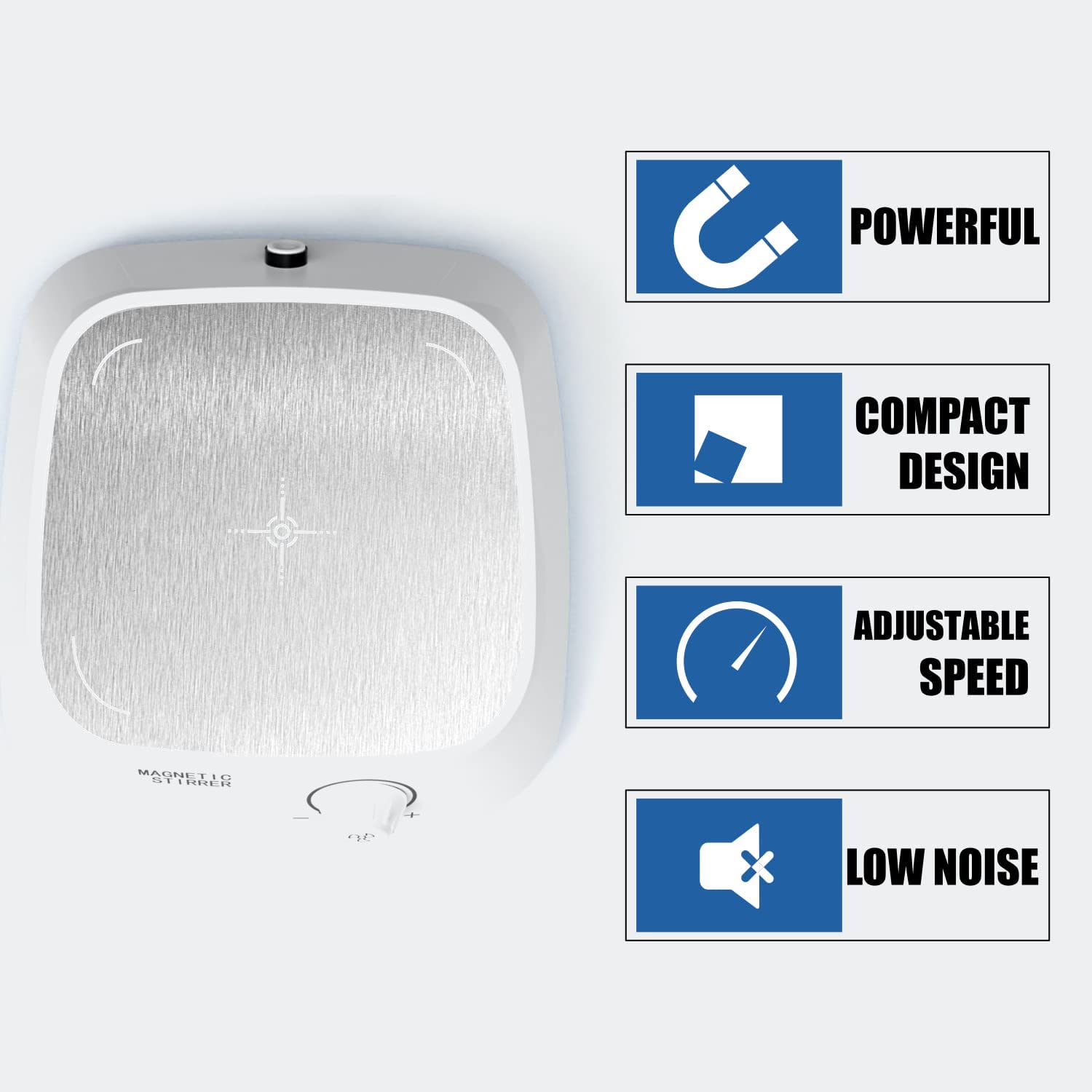 Dolfinie Magnetic Stirrer, Stir Plate with Stir Bar (No Heating), Capacity 3000ml Magnetic Mixer [Upgrade]