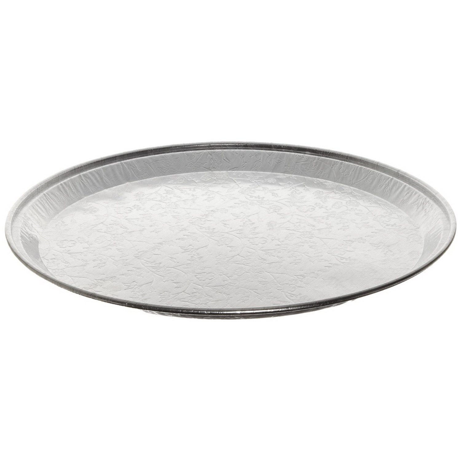 Durable Packaging Aluminum Cater Trays, Flat Tray, 12" Diameter X 0.56"h, Silver, 50/carton