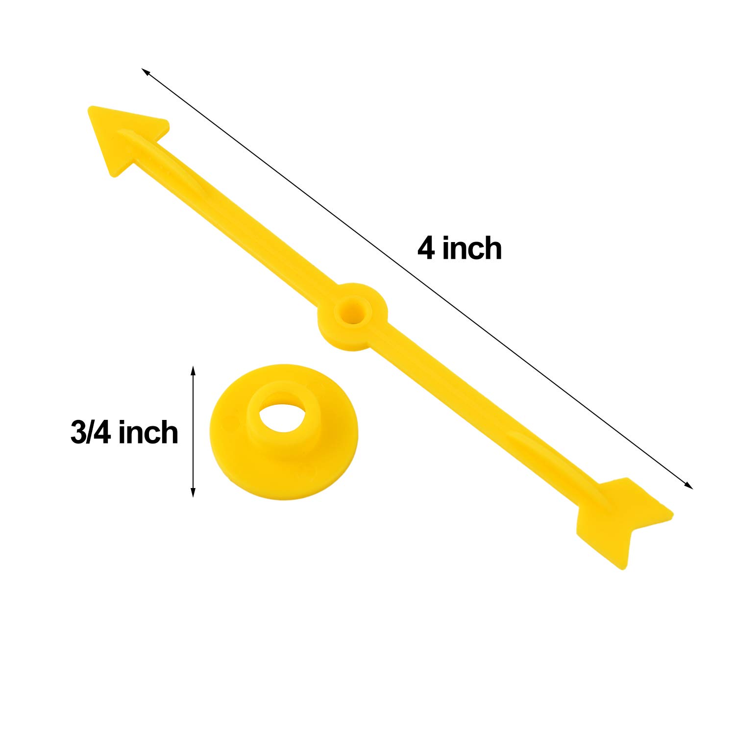 Tatuo 120 Pieces 4 Inch Arrow Spinners Board Game Spinner Plastic Arrow Game Spinners for School Party Supplies, 6 Colors