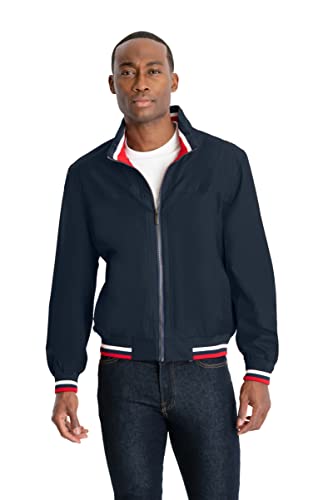 London Fog Men's Stretch Golf Jacket, Navy, Large