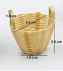 Mini 10 Bamboo Wicker Holder Basket Fruit Vegetable Picnic Dollhouse Miniature Supply