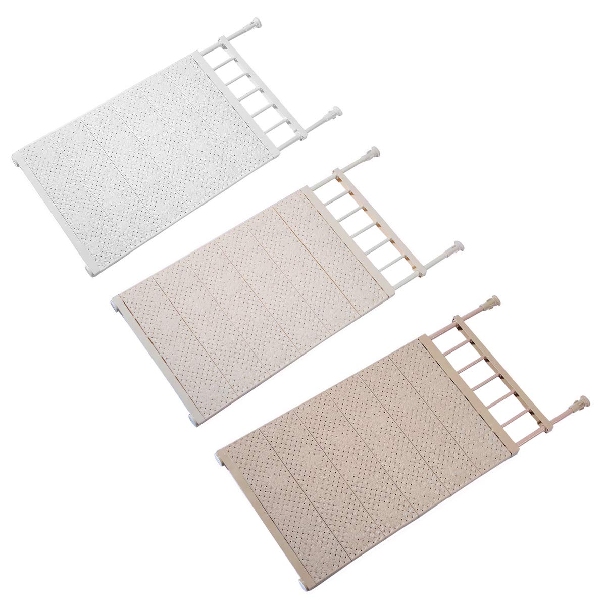 Scalable Layered Separator Updated Version Adjustable Storage Rack Shelf for Wardrobe Refrigerator Cupboard Random Colour ((33-53) x42cm)