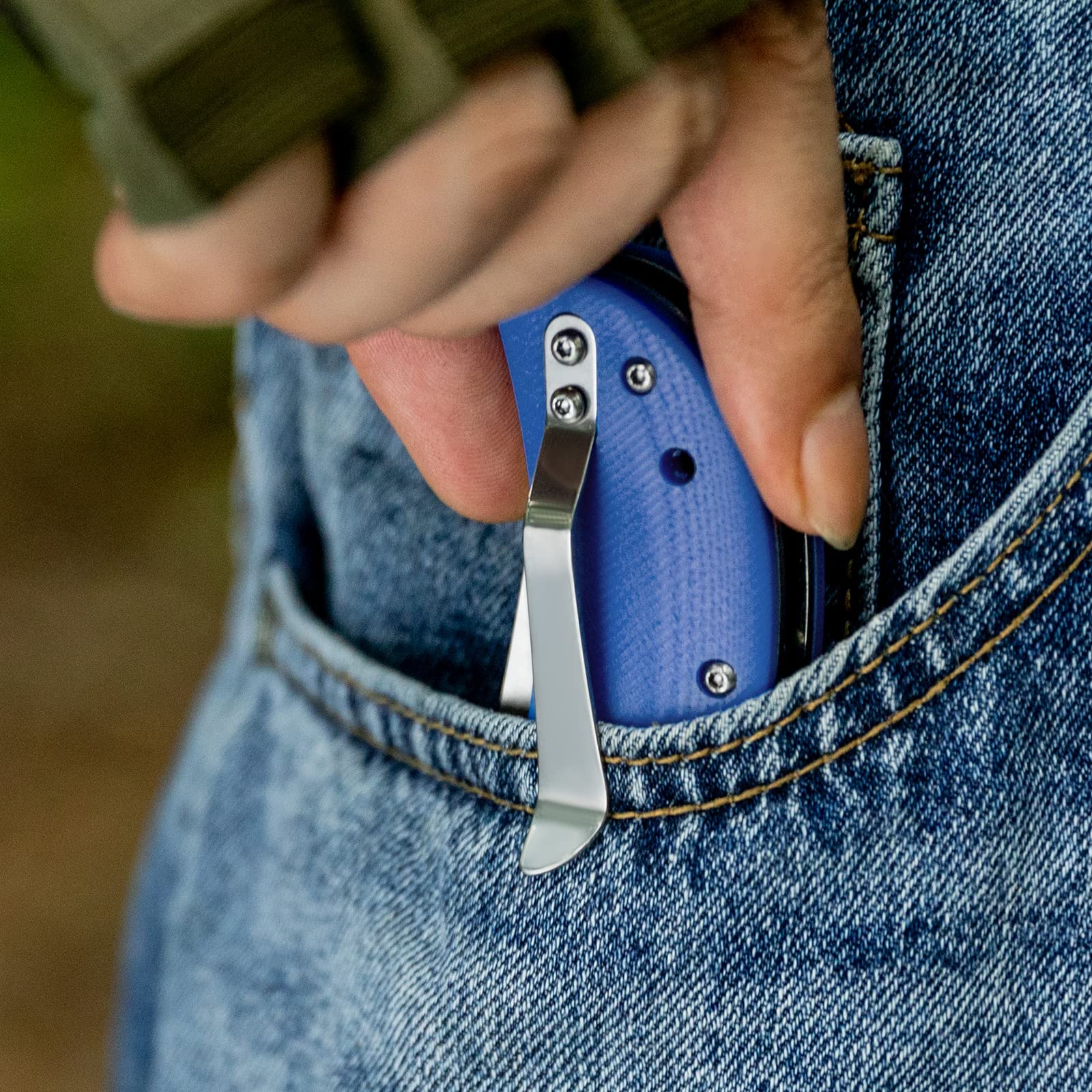 Dispatch 8cr Blade Folding Pocket Knife with G10 Handle, Liner Lock with Clip for Survival, Hunting, Tactical, Outdoor Camping EDC Tool