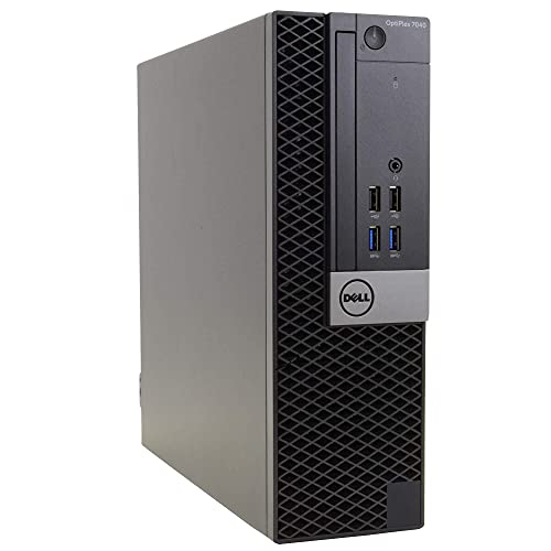 Dell Business Desktop Optiplex 7040 Computer, Intel Core i5 Quad Core, 16GB RAM, 500GB SSD, DVD, Wi-Fi, Windows 10 Pro, RGB Keyboard and Mouse, RGB Speakers, 1080p Webcam,24-in Monitor (Renewed)