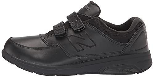 New Balance Men's 813 V1 Hook and Loop Walking Shoe, Black, 10 X-Wide