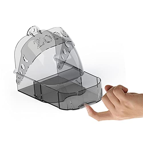 KLKCMS Bird Hanging Cage Feeder Bathing Tub for Parrots Pet Canary Accessories