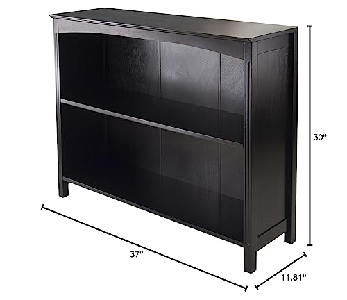 Winsome Terrace Storage Shelf 3-Tier Wide in Espresso, 37-Inch