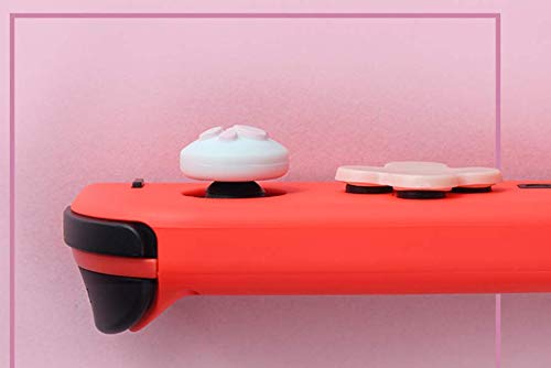 Colorful ABXY Buttons Sticker Direction Buttons Sticker D-Pad Button Set Thumb Stick Grips Caps Joystick Covers for Switch NS Joy-Con Controller (A)