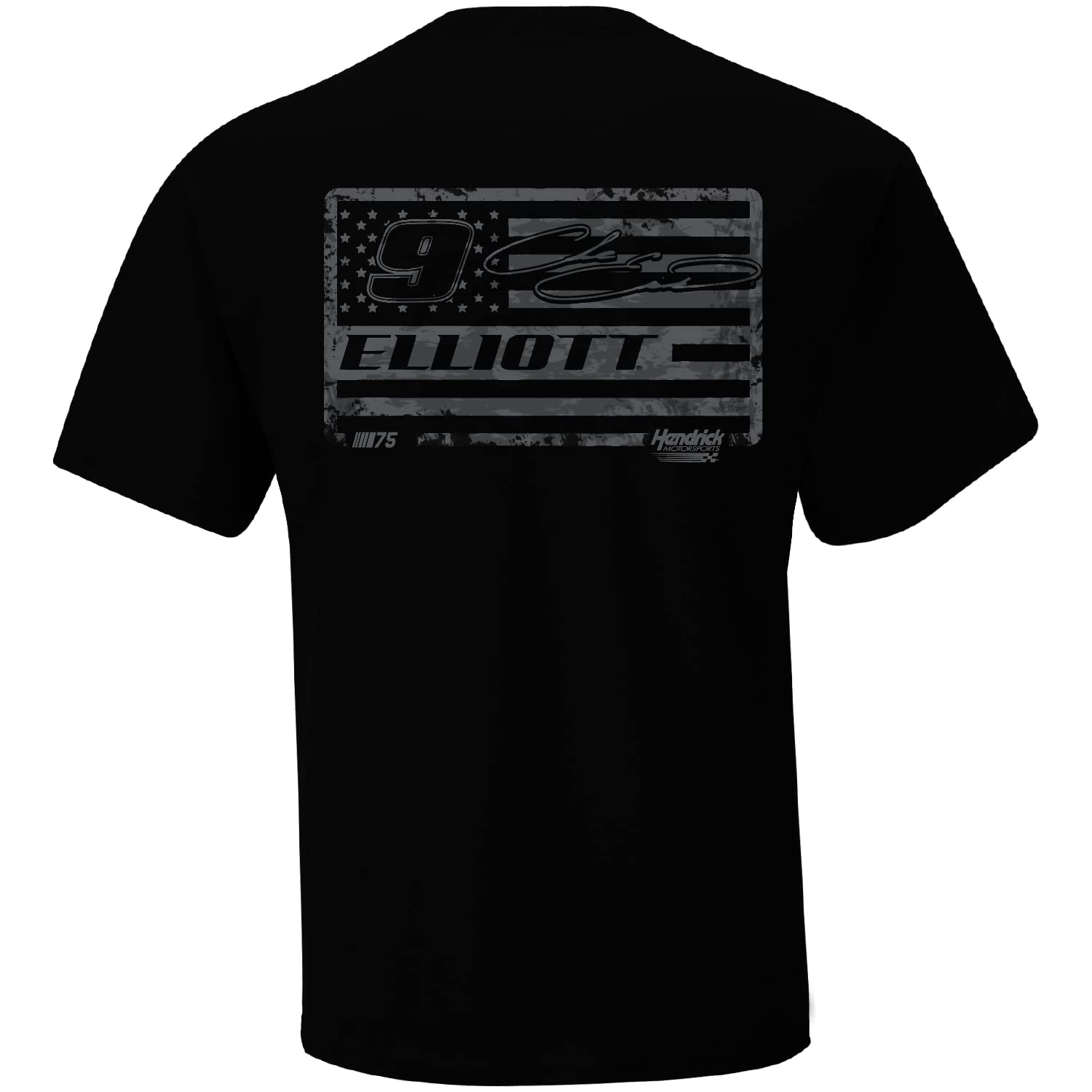 Chase Elliott 9 Tonal Flag T-Shirt - Short Sleeve Automotive Racing Apparel Large