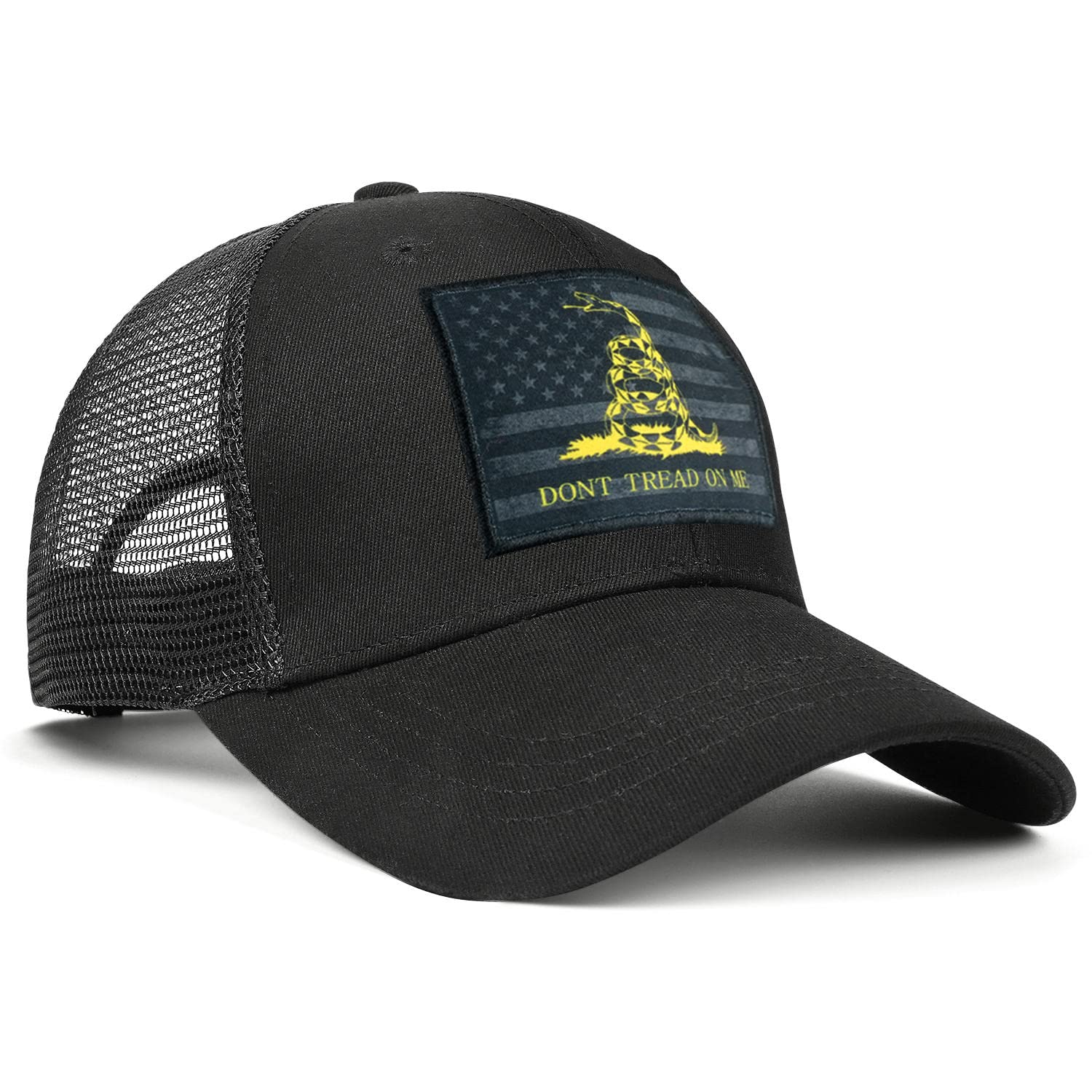 Don't Tread on Me Baseball Hat Cap - American Gadsden Snake Flag Trucker Hat for Men