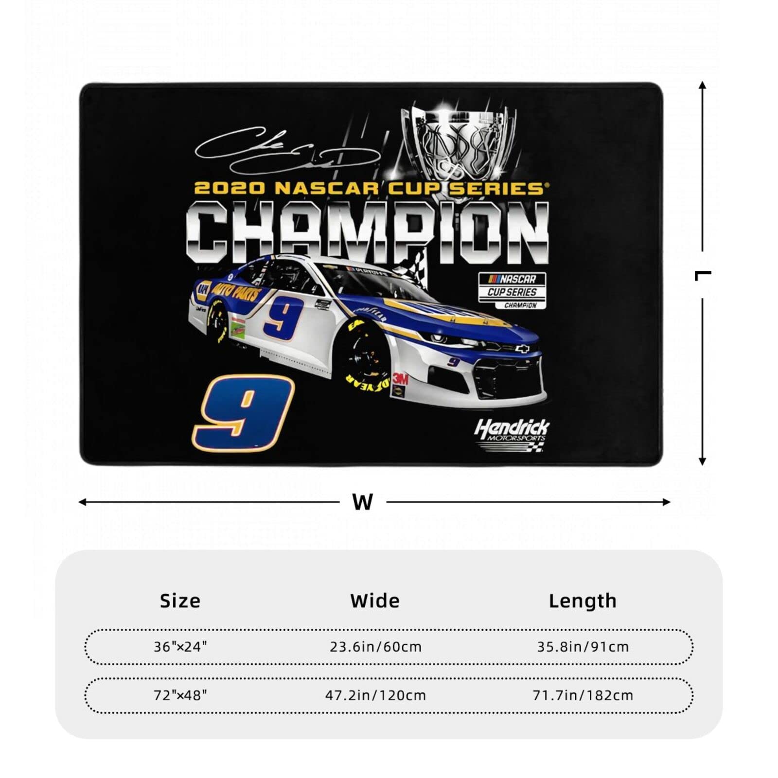Chase Elliott 9 Luxury Rug for Bedroom Living Room, Area Rubber Backing Non Slip Mat