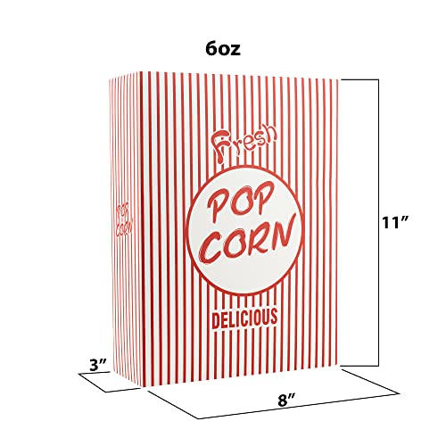 MT Products Popcorn Boxes for Party - 6 oz. (Pack of 30) - #8 Popcorn Buckets With Close Top - Great Popcorn Holder for Movie Night, Theater, Circuses, and Stadium