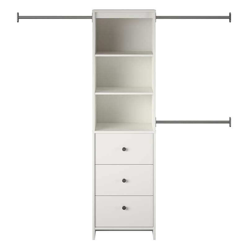 Systembuild Evolution Beckett Closet Storage Organizer, White