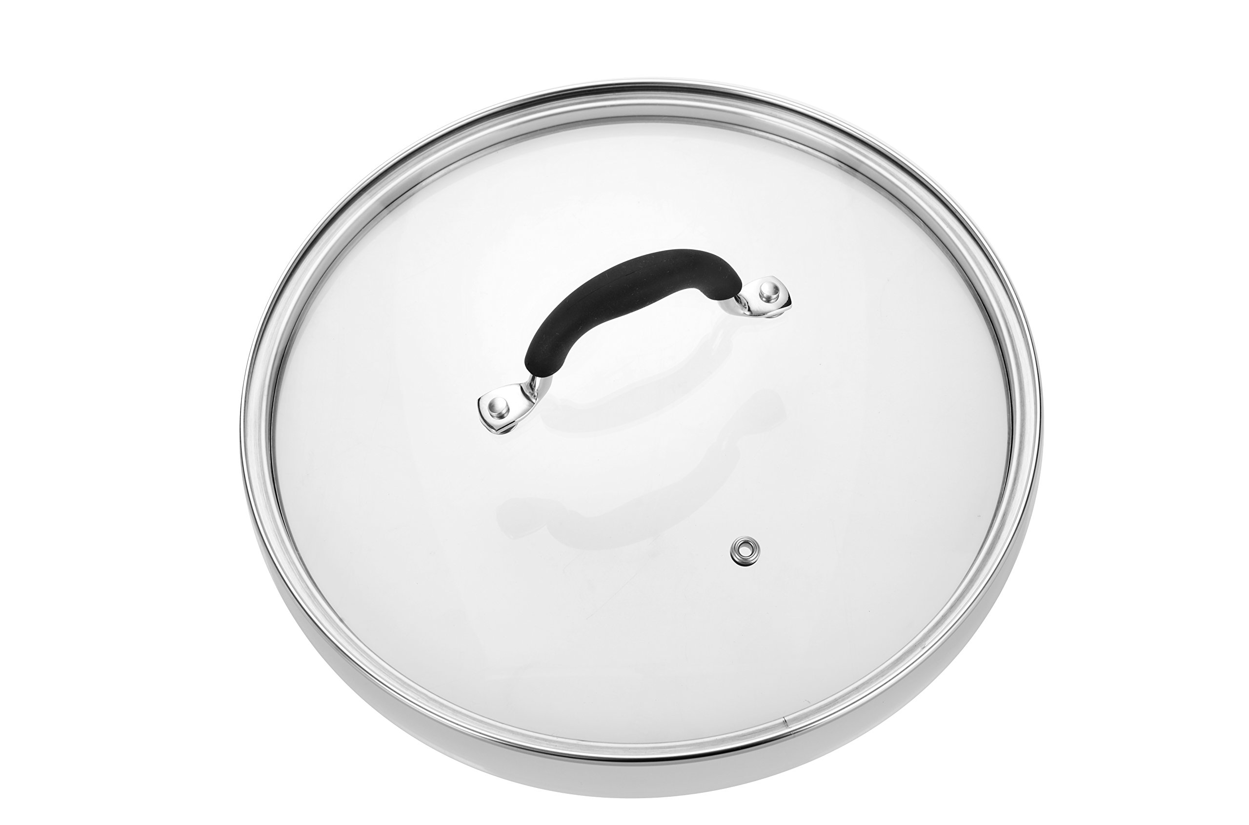 Finnhomy Approved AISI304 (18-10) Stainless Steel 8-Quart Stock Pot with Cover, 3 Layers Base,Induction Base Safe, Metallic