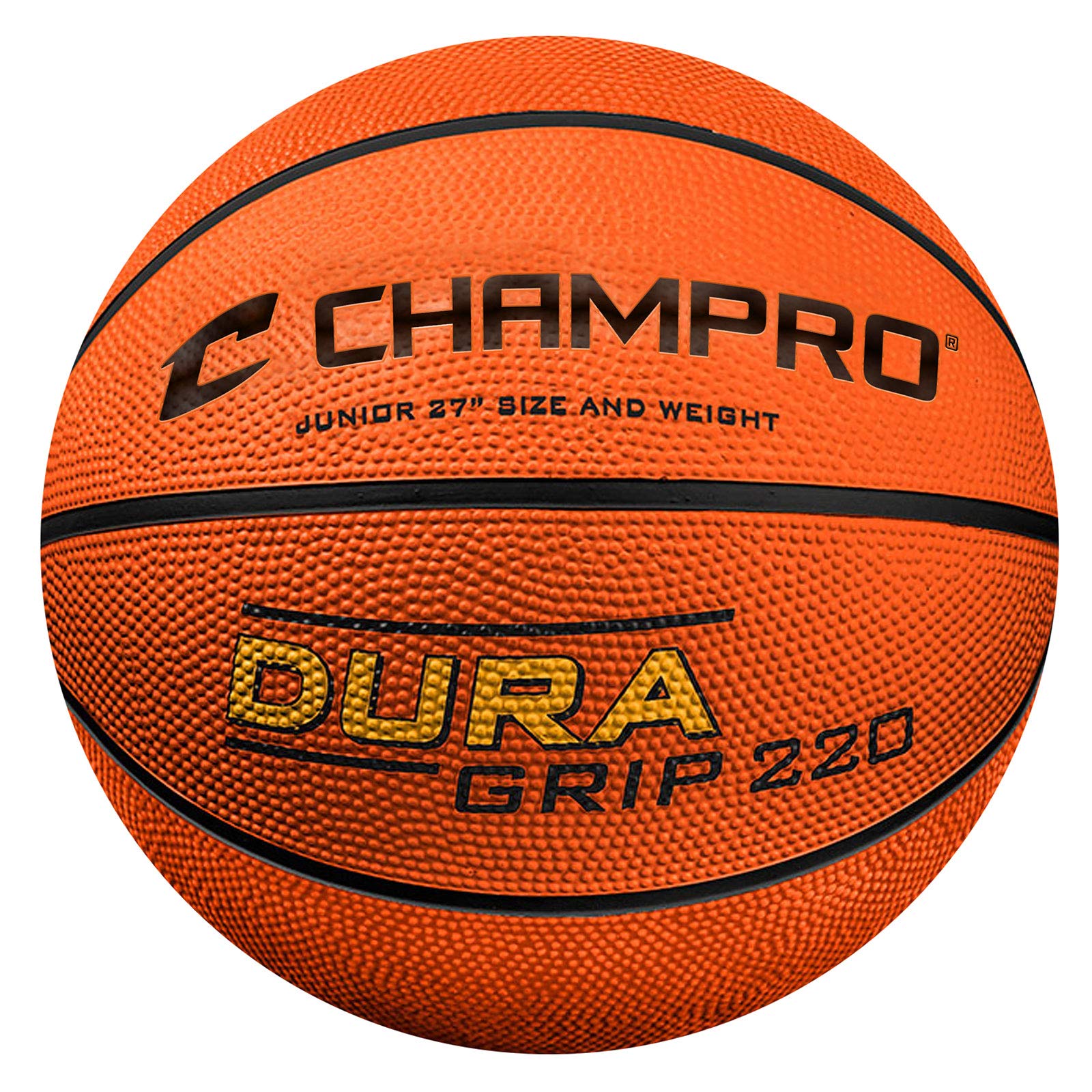 Champro Dura-Grip 220 Basketball - Junior 27.0, Orange, BB47