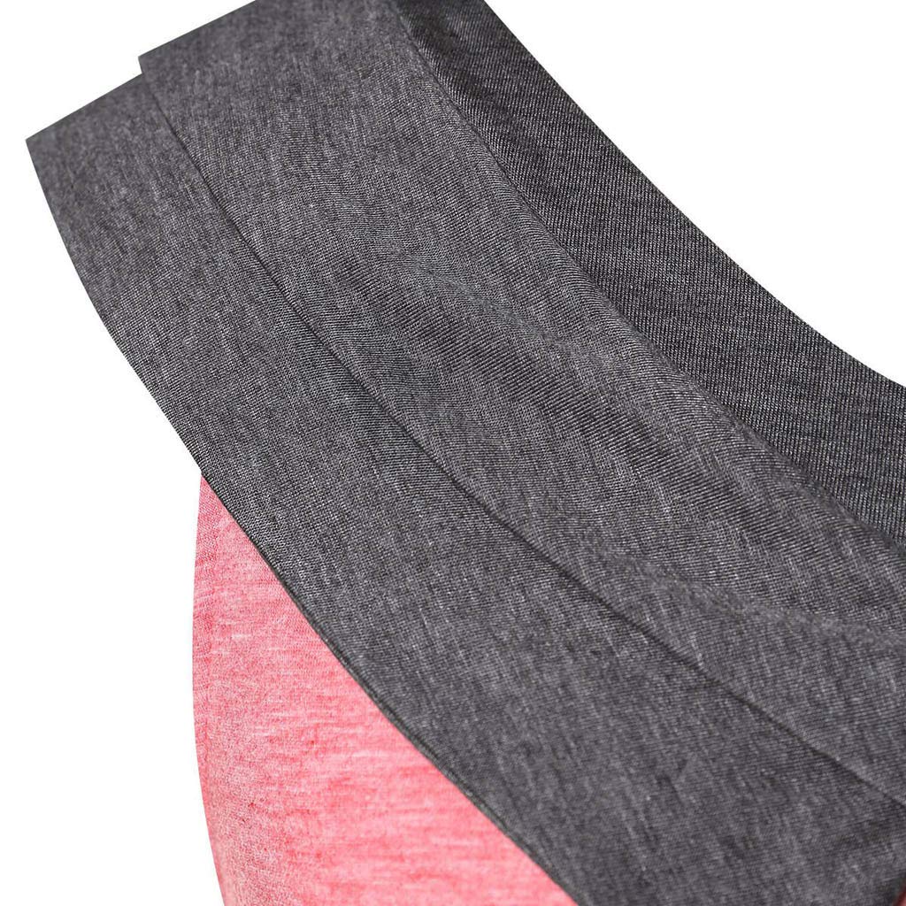 Women's Casual Sleeveless Tops,Loose Color Block Blouse Button T-Shirt Skew Neck Asymmetric Tank Tops Summer Tunic Pink