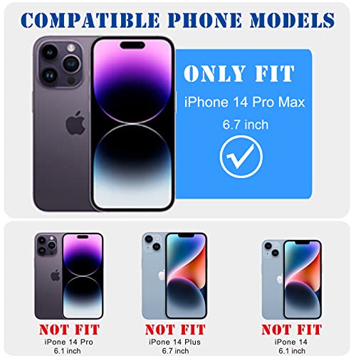 HYUEKOKO Compatible with iPhone 14 Pro Max Magnetic Gardient Glitter Case, Plating Bling Cute Case with MagSafe for Women Girls Full Camera Protector Back Cover for iPhone 14 Pro Max 6.7'' Pink