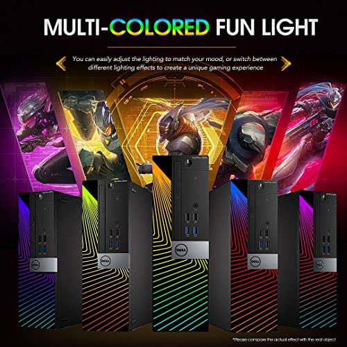 Dell Gaming PC Desktop Computers with 24 Inch Koorui Monitor Bundle, GT 1030 2GB GDDR5, Intel Core i7-6700,16GB Ram 512GB SSD, Built-in WiFi Ready, Windows 10 Pro, Altec RGB Keyboard Mouse (Renewed)