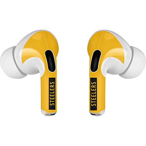 Skinit Decal Audio Skin Compatible with Apple AirPods Pro - Officially Licensed NFL Pittsburgh Steelers Yellow Performance Series Design