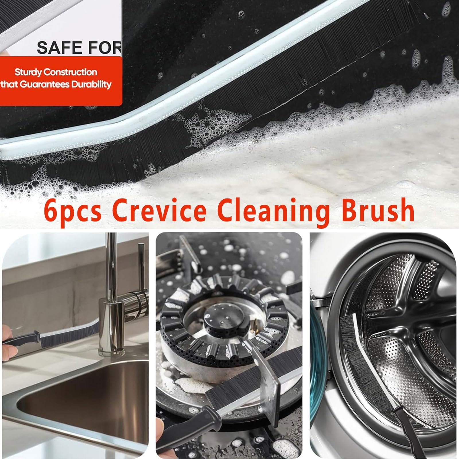 Gap Cleaning Brush, Dead Corners Multifunctional Brushes,Bathroom Crevice Gaps Cleaning Brush,Clean The Dead Corners of Bathroom Kitchen Tiles for Bathroom Kitchen Tiles Window Slots (5pcs)