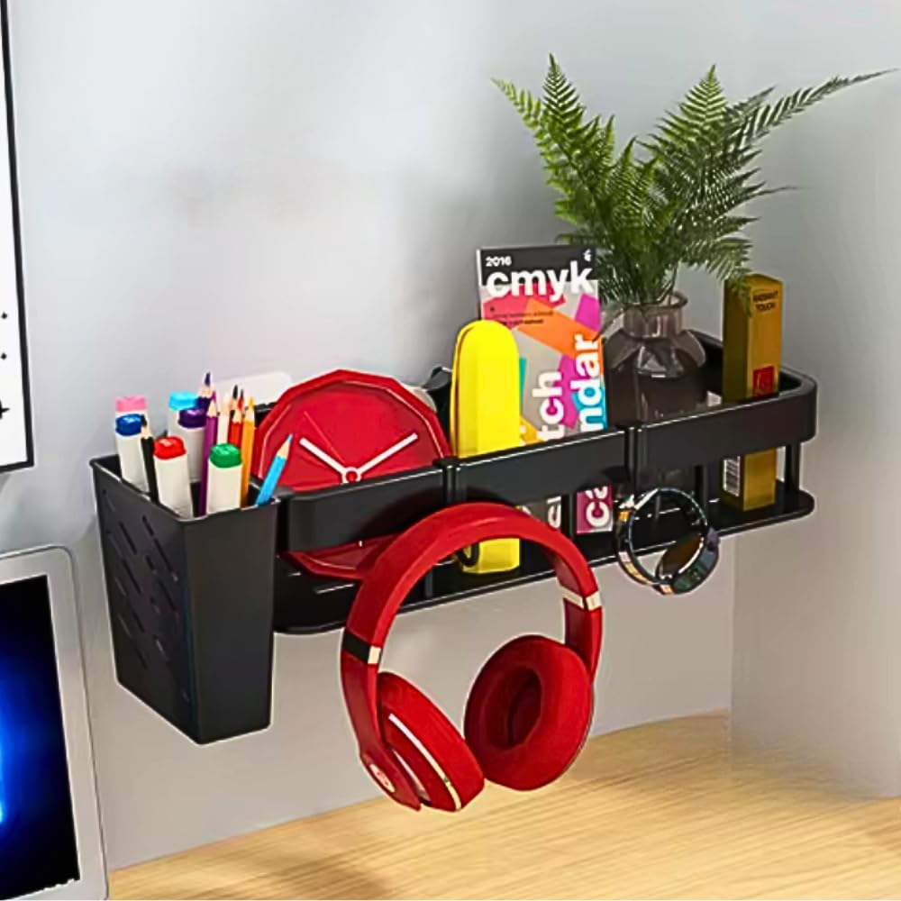 Generic Cozei Multi-Purpose Adhesive Shelf, Drill-Free Organization Shelf, Black