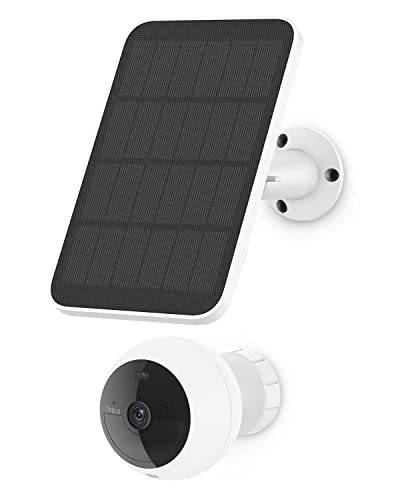 Noorio B200 Security Camera with Solar Panel 1080p Home Security Camera, Wire-Free Battery Powered WiFi Camera, Color Night Vision, AI Motion Detection, Work with Alexa