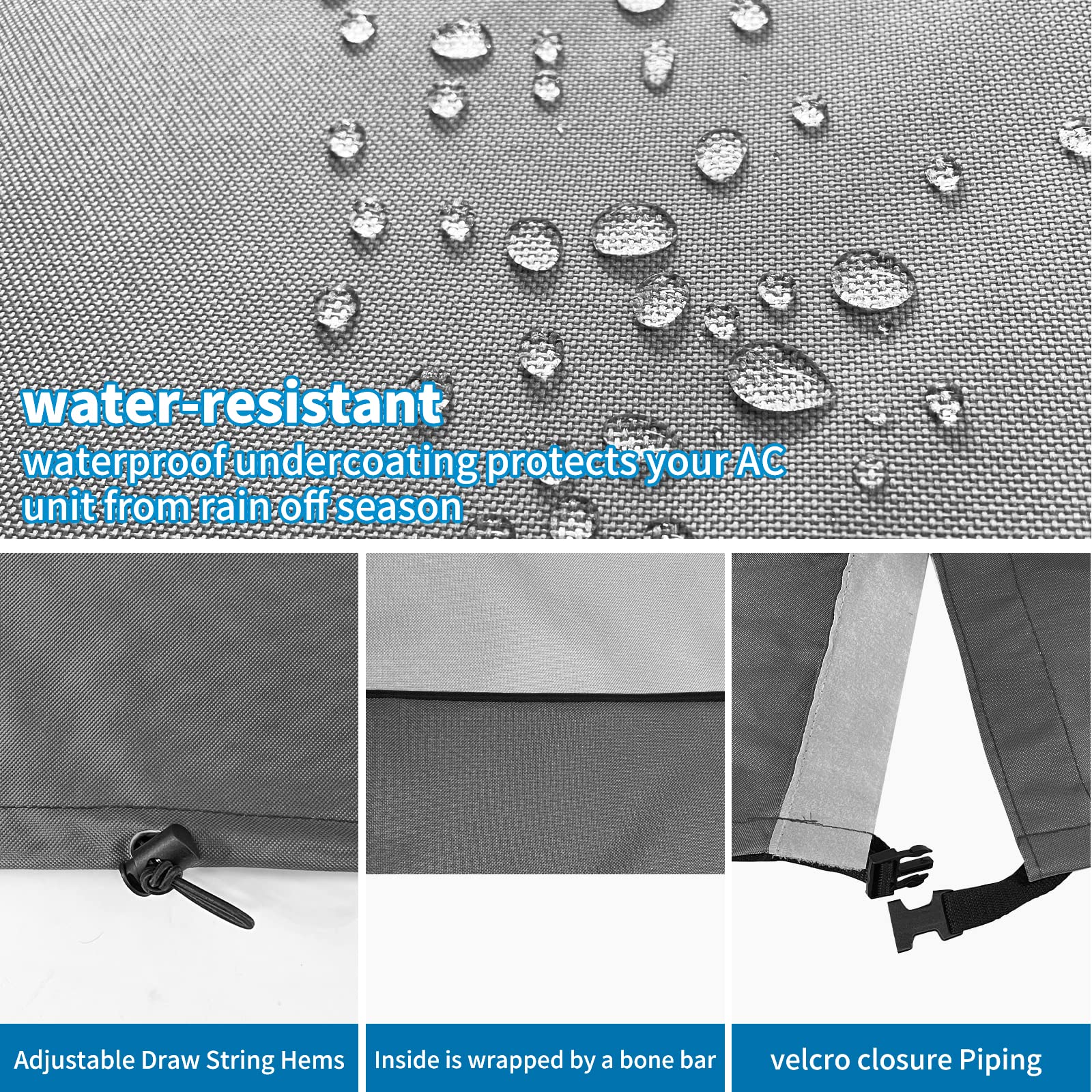 Liamoy Air Conditioner Cover for Outside Units - AC Cover Waterproof and Durable, Square Fits 30 x 30 x 32 Inches