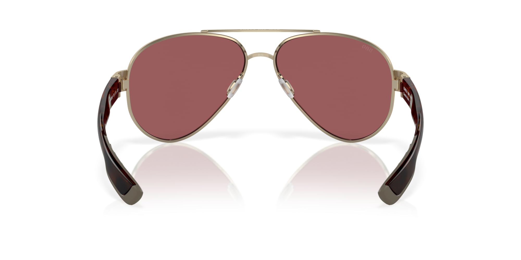 Costa Del Mar Mens South Point Aviator Sunglasses, Shiny Blush Gold/Copper Silver Mirrored Polarized-580G, 59 mm