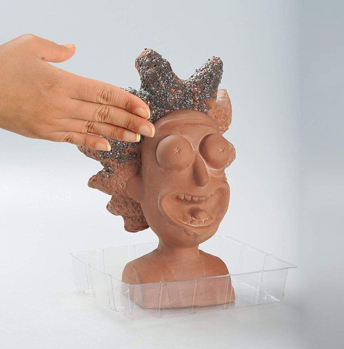 Chia Pet Rick & Morty - Rick with Seed Pack, Decorative Pottery Planter, Easy to Do and Fun to Grow, Novelty Gift, Perfect for Any Occasion