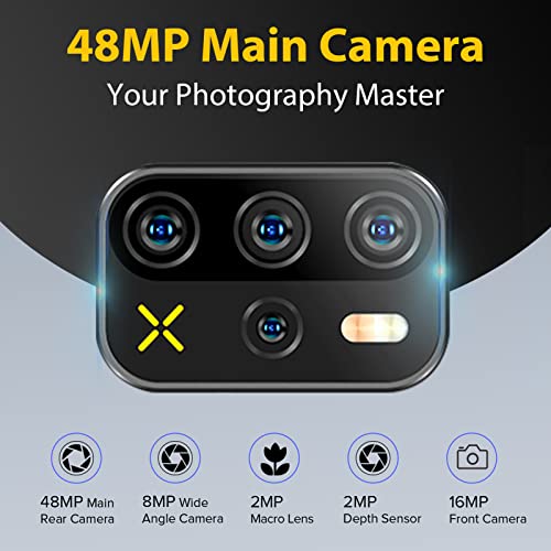 Ulefone Armor 12 5G Rugged Unlocked Android Smartphone, 8GB+128GB, 48MP Quad Rear Camera, IP68/IP69K, 5180mAh, 6.52β HD+, Dual SIM Dual 5G, Compass, GPS, Fingerprint, Rugged Cell Phone (Grey)