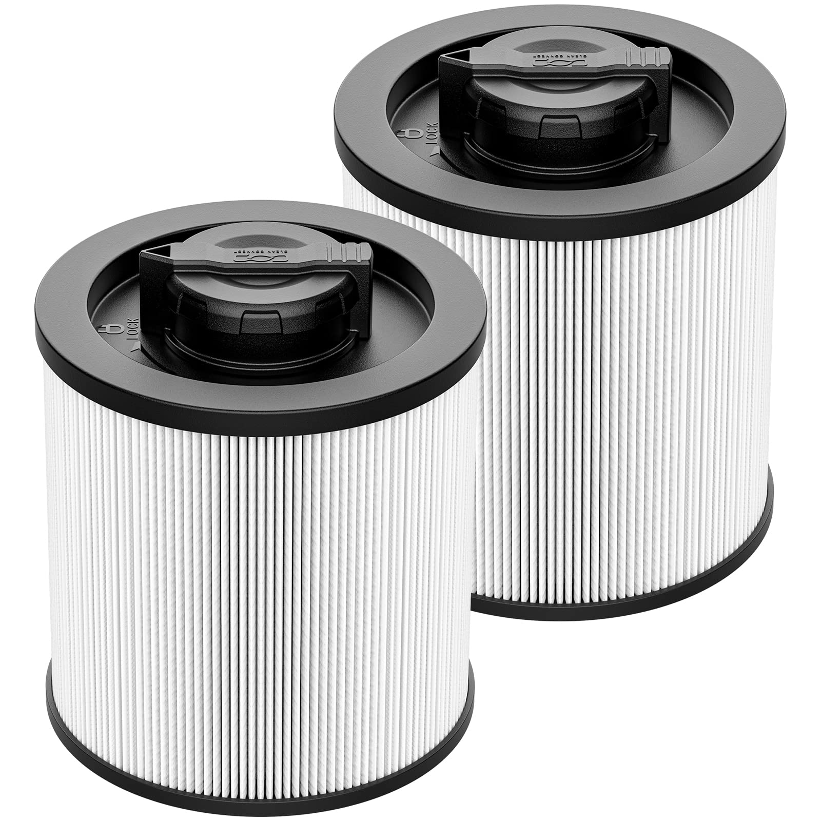 DXVC6910 Cartridge Filter Replacement for DEWALT Wet/Dry Vac Vacuum Cleaner 6-16 Gallon Filter Compatible with DeWalt DXV06P DXV09P DXV10P DXV10PL DXV10SA DXV12P DXV14P DXV16P 2 Pack