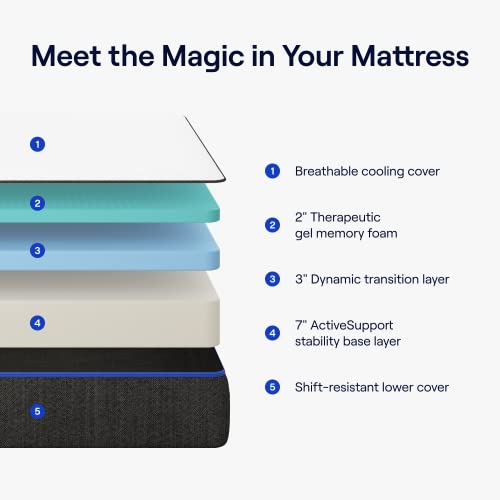 Nectar Twin Mattress 12 Inch - Medium Firm Gel Memory Foam - Cooling Comfort Technology - 365-Night Trial - Forever Warranty ,White