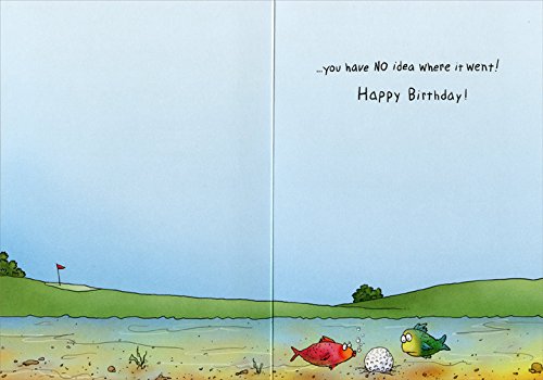Man Golfing - Oatmeal Studios Funny Masculine Birthday Card