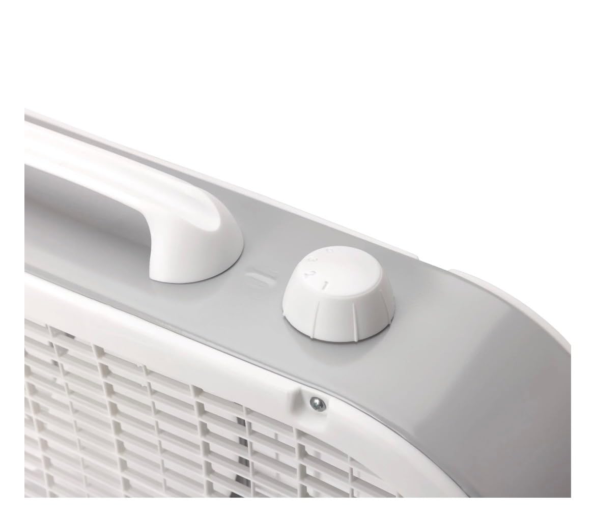 Generic Classic 20"" Box Fan with Weather-Resistant Motor, 3 Speeds, White