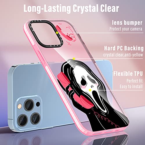 Kokaaee for iPhone 14 Pro Case Cute Skeleton Skull for Women Girls Kawaii Girly Phone Cases Funny Cool Gothic Unique Design Soft TPU Bumper Cover and Ring Holder for 14Pro 6.1 inch