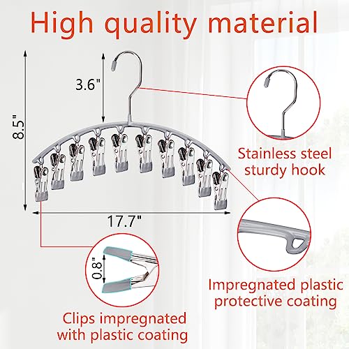 Pants Hangers Space Saving-Legging Organizer for Closet with Clips for Multiple Leggings Closet Organizers and Storage Pant Holder Hanging Metal Small Spaces Pants Organizer Clothes Hangers
