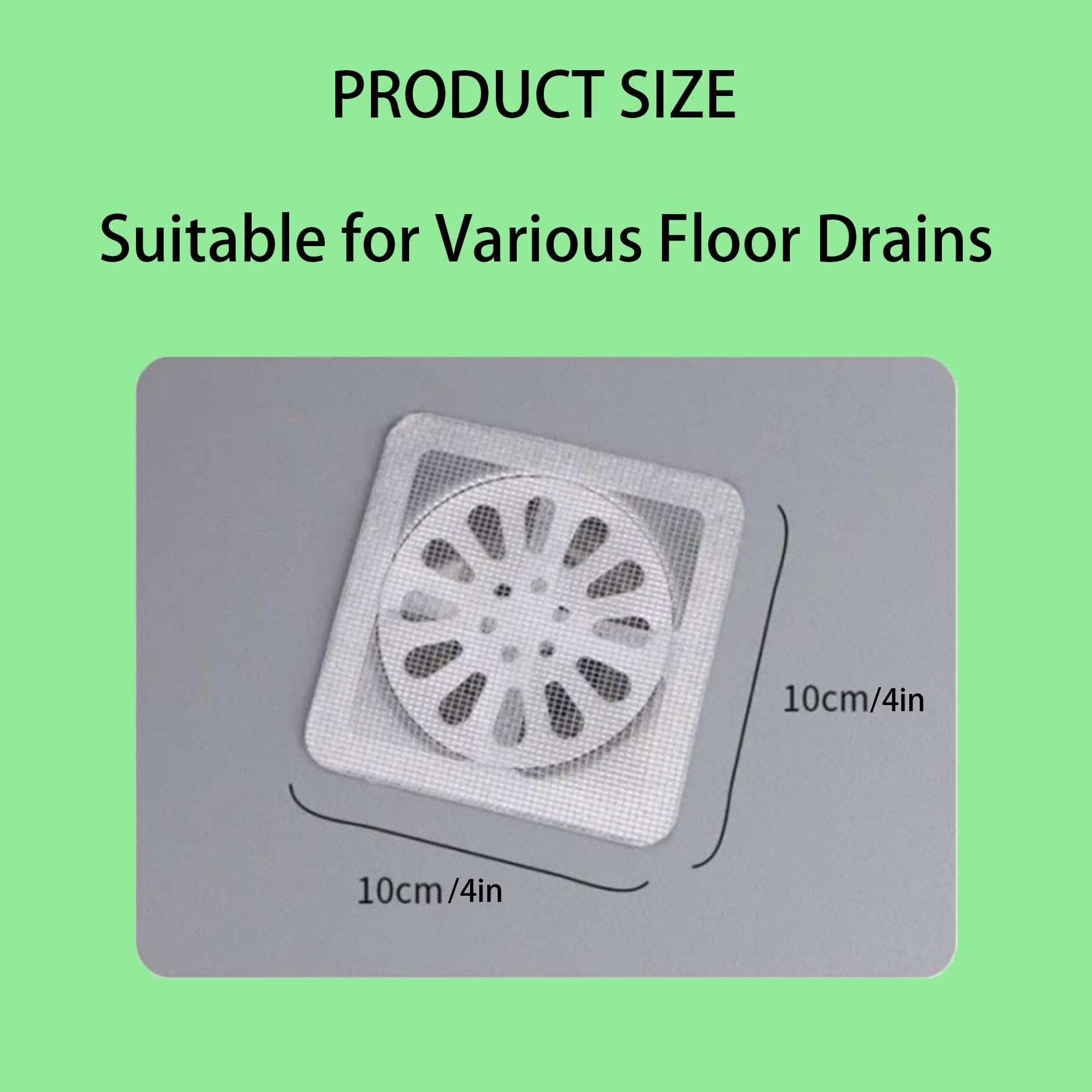 Generic Disposable Hair Drain Stickers, Drain Sticker Disposable Floor Drain Filter Stickers Hair Catcher, Hair Drain Sticker for Bathroom, Laundry, Bathtub, Kitchen, Sink(20Pcs), 4IN