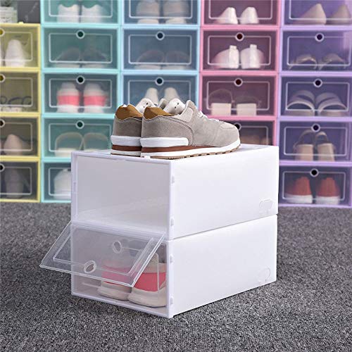 TAZSJG Foldable Clear Shoes Box Storage Shoe Box Drawer Organizer Household DIY Shoe Box Drawer Divider Home Storage Stacking (Color : A)