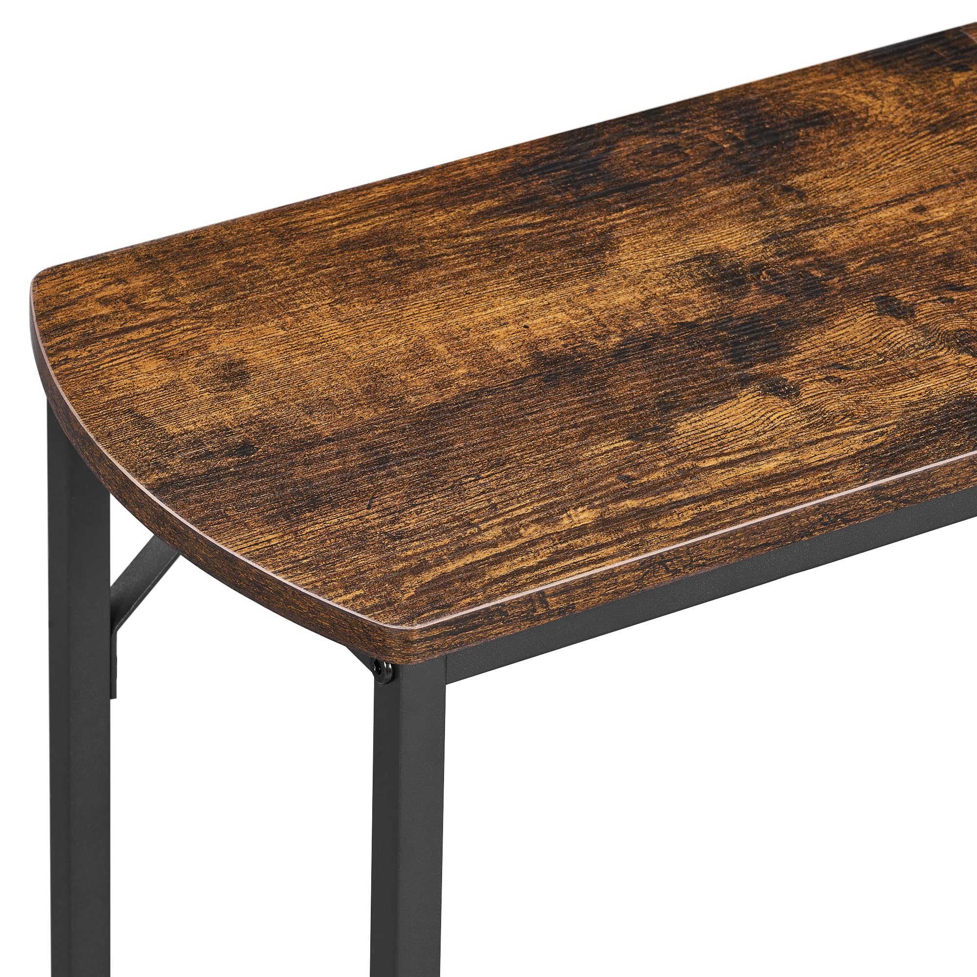 HOMCENES Console Table, Narrow 2-Tier Entryway Table with Storage Shelf, 29.5" Thin Sofa Table, Side Table, Industrial Couch Table, for Hallway, Living Room, Bedroom, Rustic Brown UFG02XG01