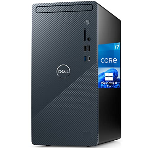 Dell Inspiron 3910 Mini-Tower Desktop Computer, Intel Core i7-12700, 32GB RAM, 1TB SSD NVMe + 1TB HDD, AX Wi-Fi, Bluetooth, SD Card Reader, HDMI, VGA - Windows 11 Pro