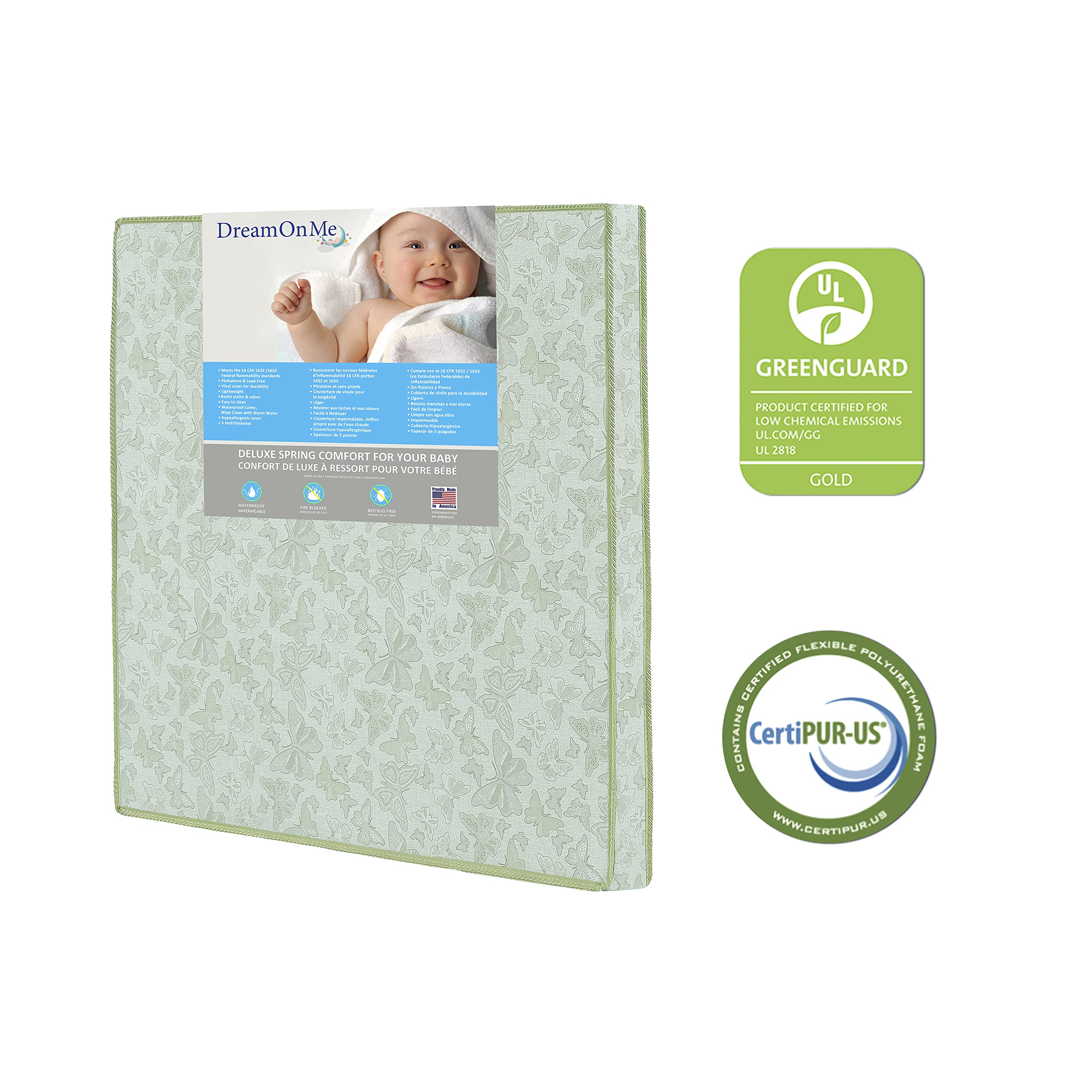 Dream On Me Totbloc Playmat, Proudly Made in The USA,Easy Maintenance, Greenguard Gold Environment Safe Playmat, 35.5x33.5x3 Inch (Pack of 1)