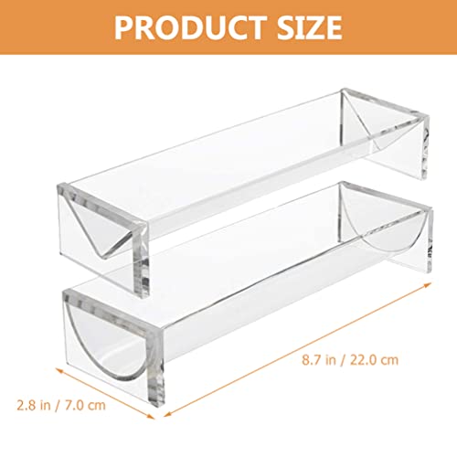 iplusmile Serving Trays Clear Tray for Serving, 2 Pack Biscuit Holder for Serving Trays, Food Display Dish Stand, Acrylic Serving Tray for Party Charcuterie Board Platter (Square) Table Tray