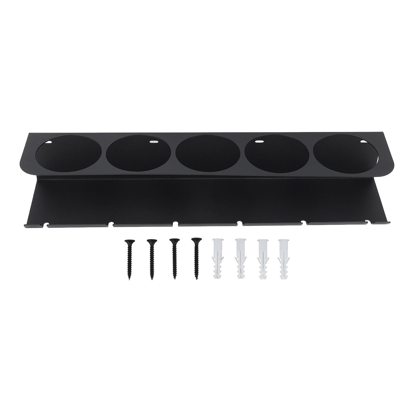 MESSTIME Spray Bottle Storage Rack Carbon Steel Wall Mounted Aerosol Rack Pneumatic Tool Holder Organizer with 5 Holes and 6 Slots for Garage Home