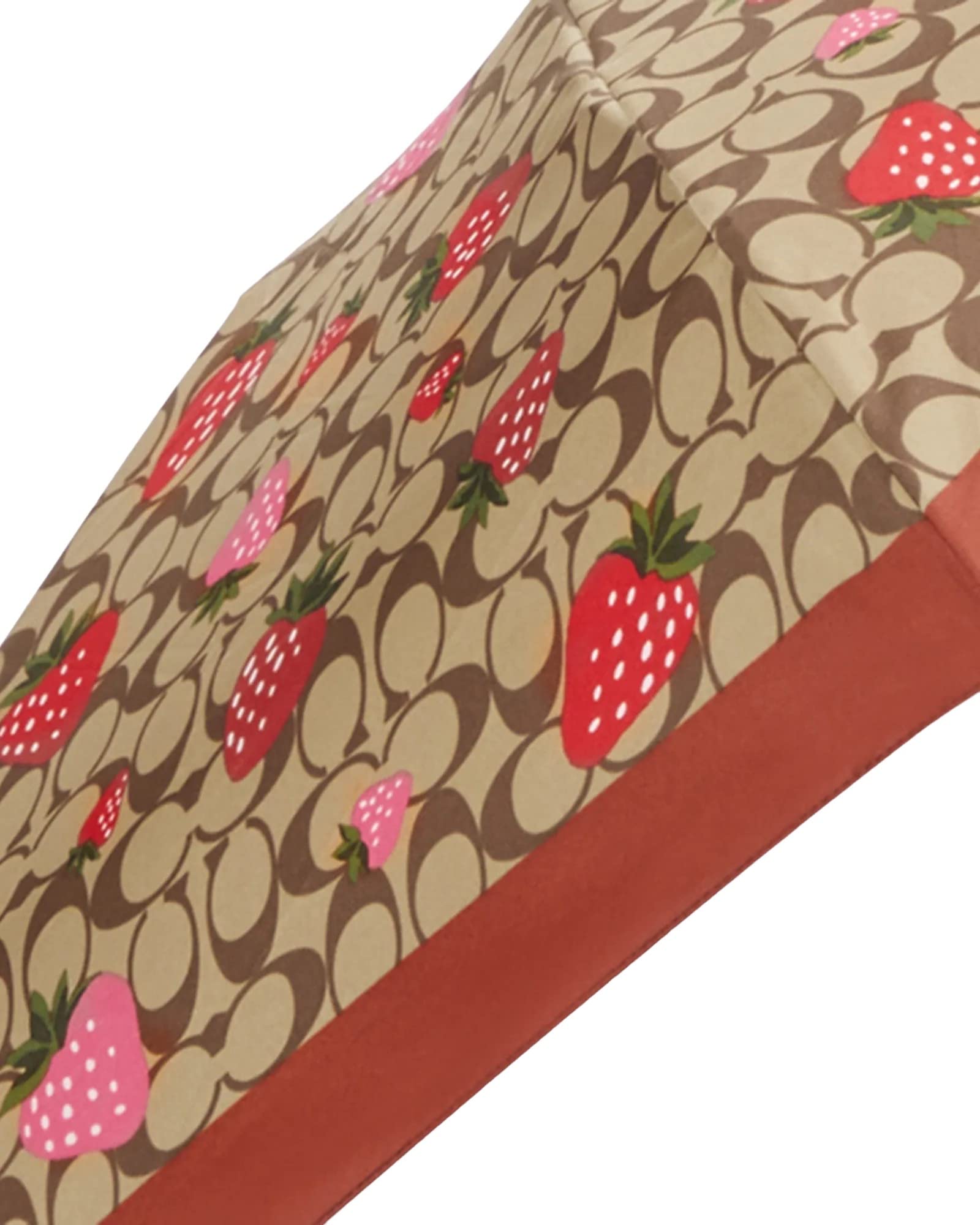 COACH Mini Umbrella In Signature Wild Strawberry Print