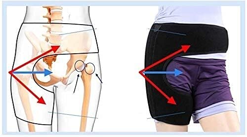 Compression Brace for Hip, Sciatica Nerve Pain Relief, Injury Strap for Pulled Muscle Strain, Hip Dislocation Fixation Belt Hernia Bandage Hernia Belt Hip Fixation Strap (Size : Large)